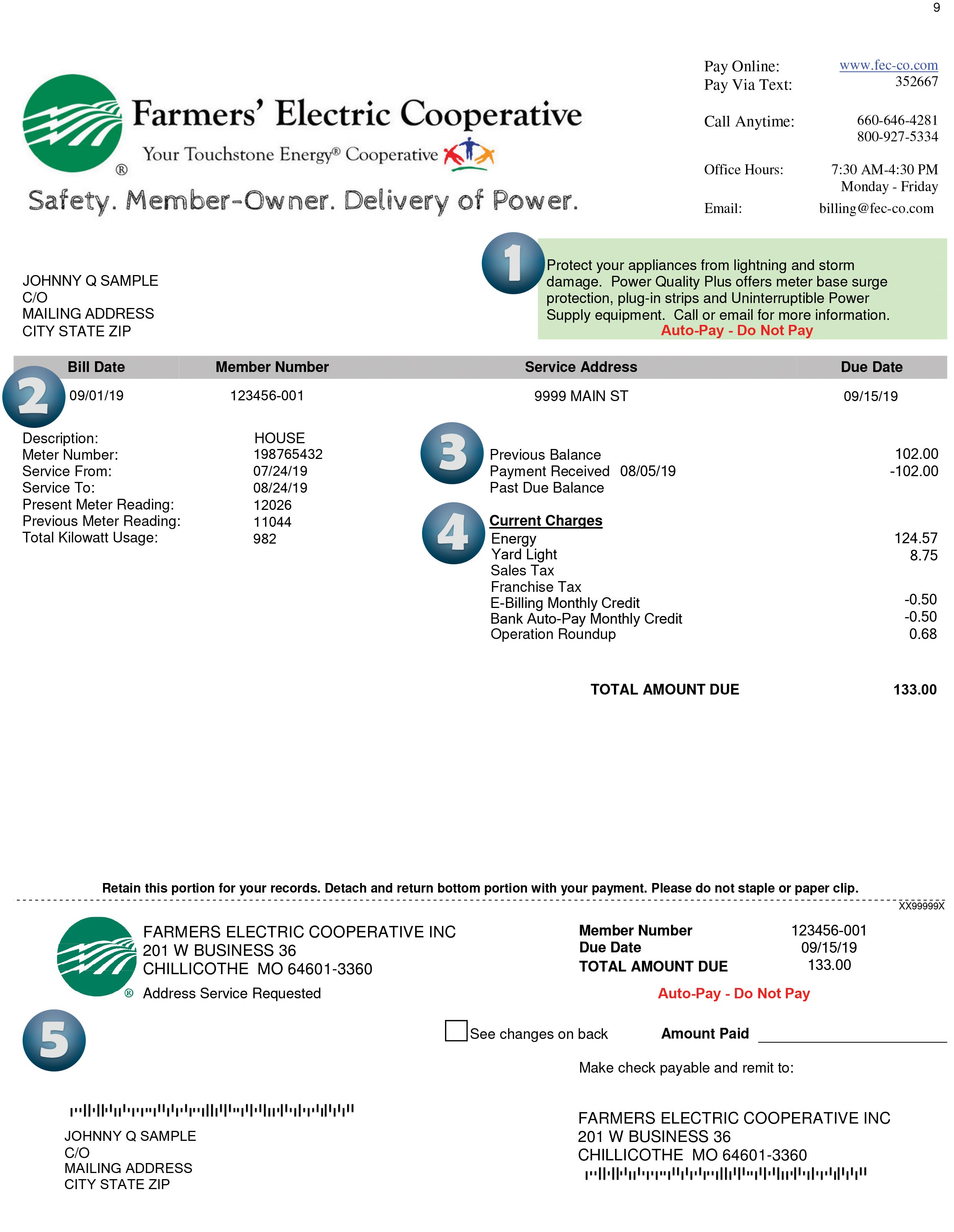 Understanding Your Bill Farmers Electric Cooperative Understanding Your Bill Farmers Electric Cooperative